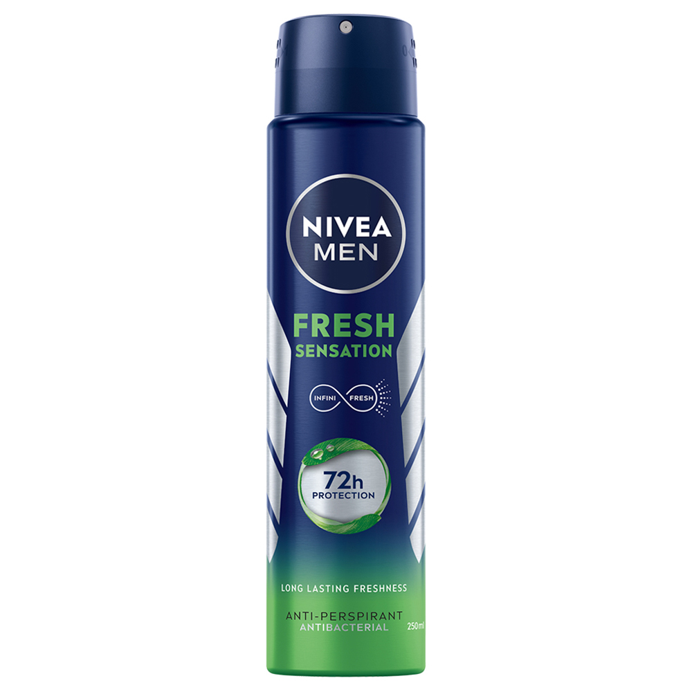 Nivea Men Fresh 72H Antiperspirant Spray 250ml | Wilko