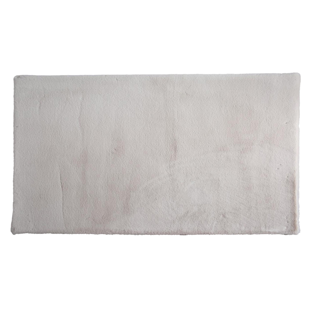 Luxe Natural Rabbit Faux Fur Rug | Wilko