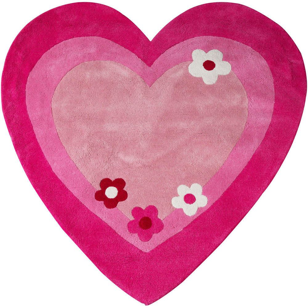 Premier Housewares Kids Love Heart Rug | Wilko