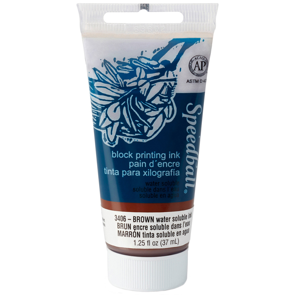 Speedball Brown Water Soluble Block Ink 37ml | Wilko