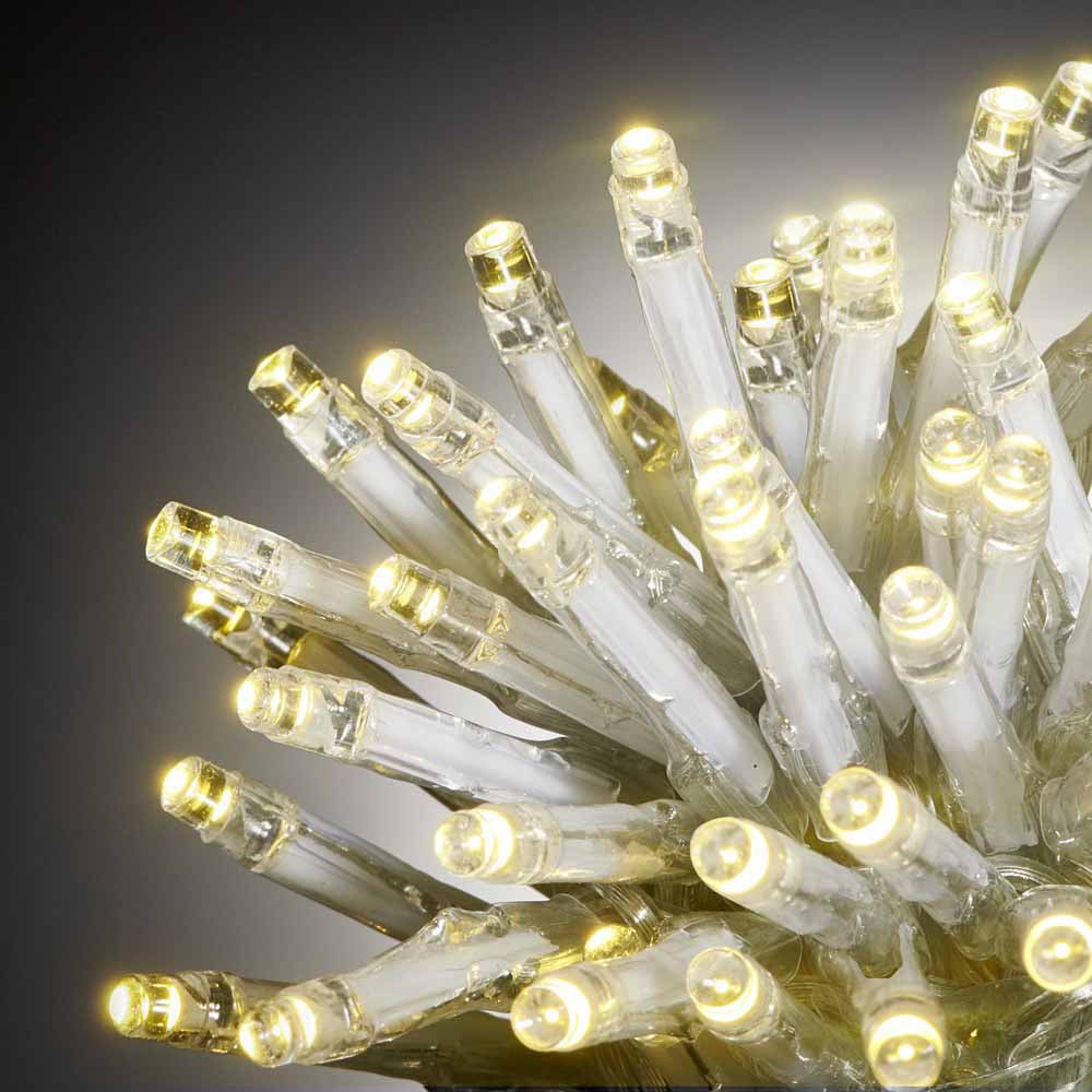 Wilko 100 Warm White Battery Operated LED Timer Lights with Clear Cable ...