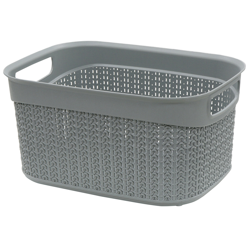 JVL Loop 9L Grey Storage Basket | Wilko