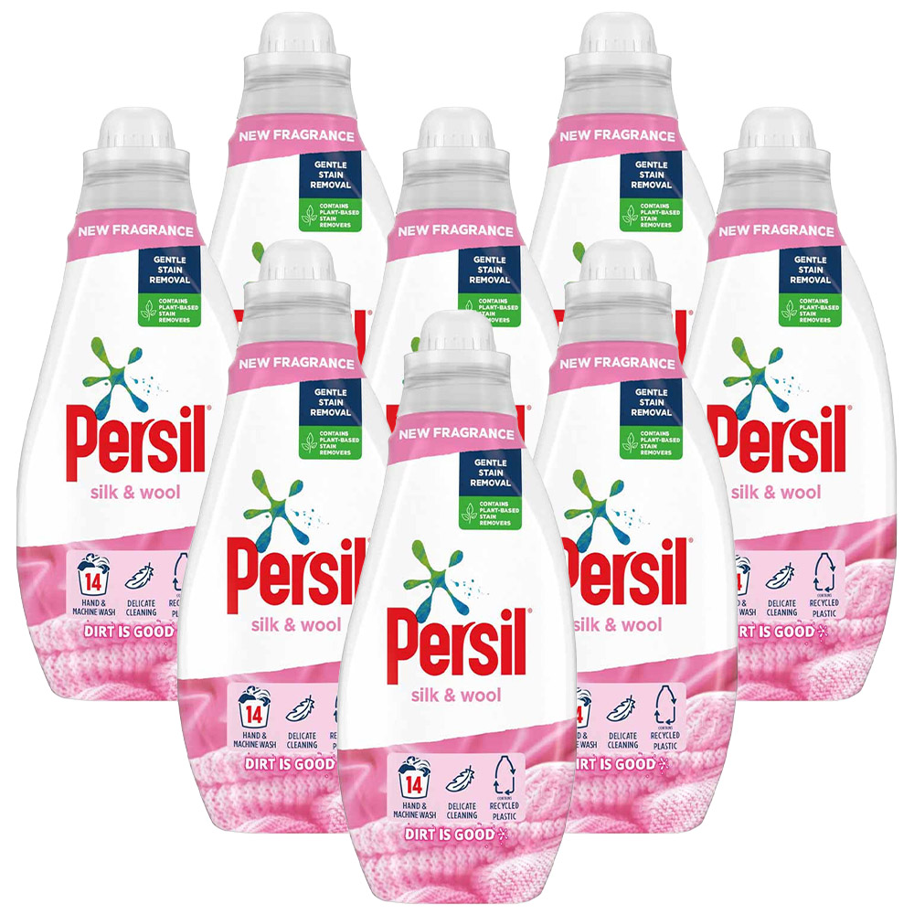Persil Silk and Wool Washing Liquid 14 Washes Case of 8 x 700ml | Wilko
