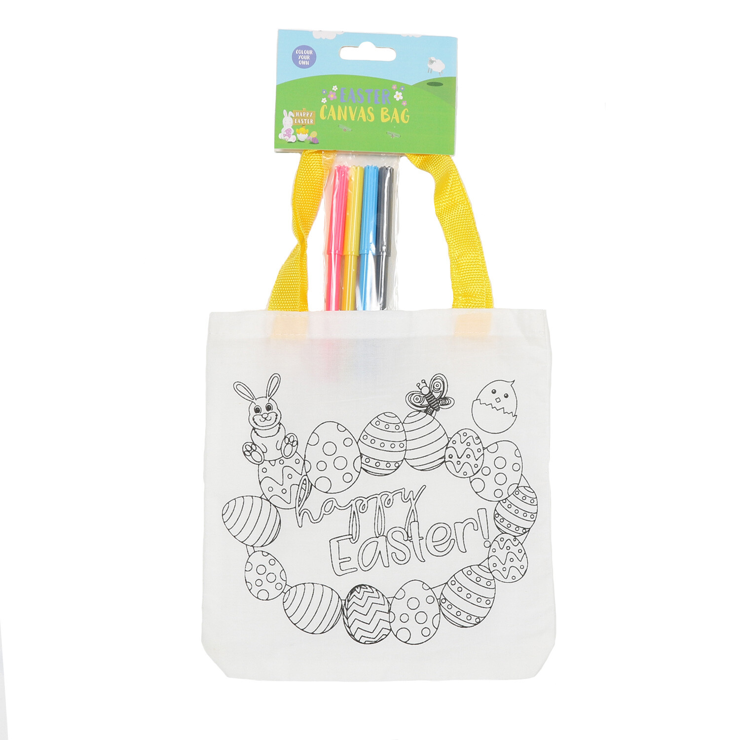 Colour Your Own Easter Canvas Bag | Wilko