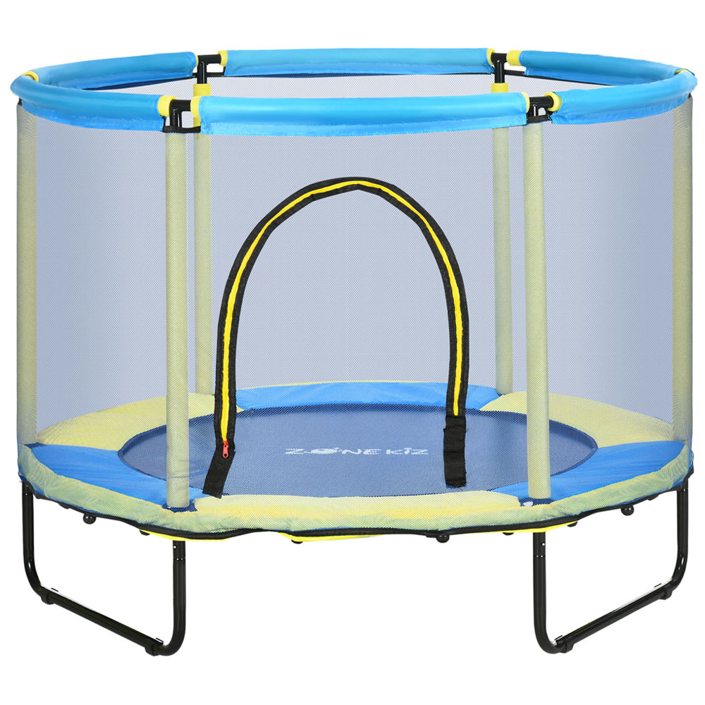 ZONEKIZ Kids 140cm Blue Trampoline | Wilko