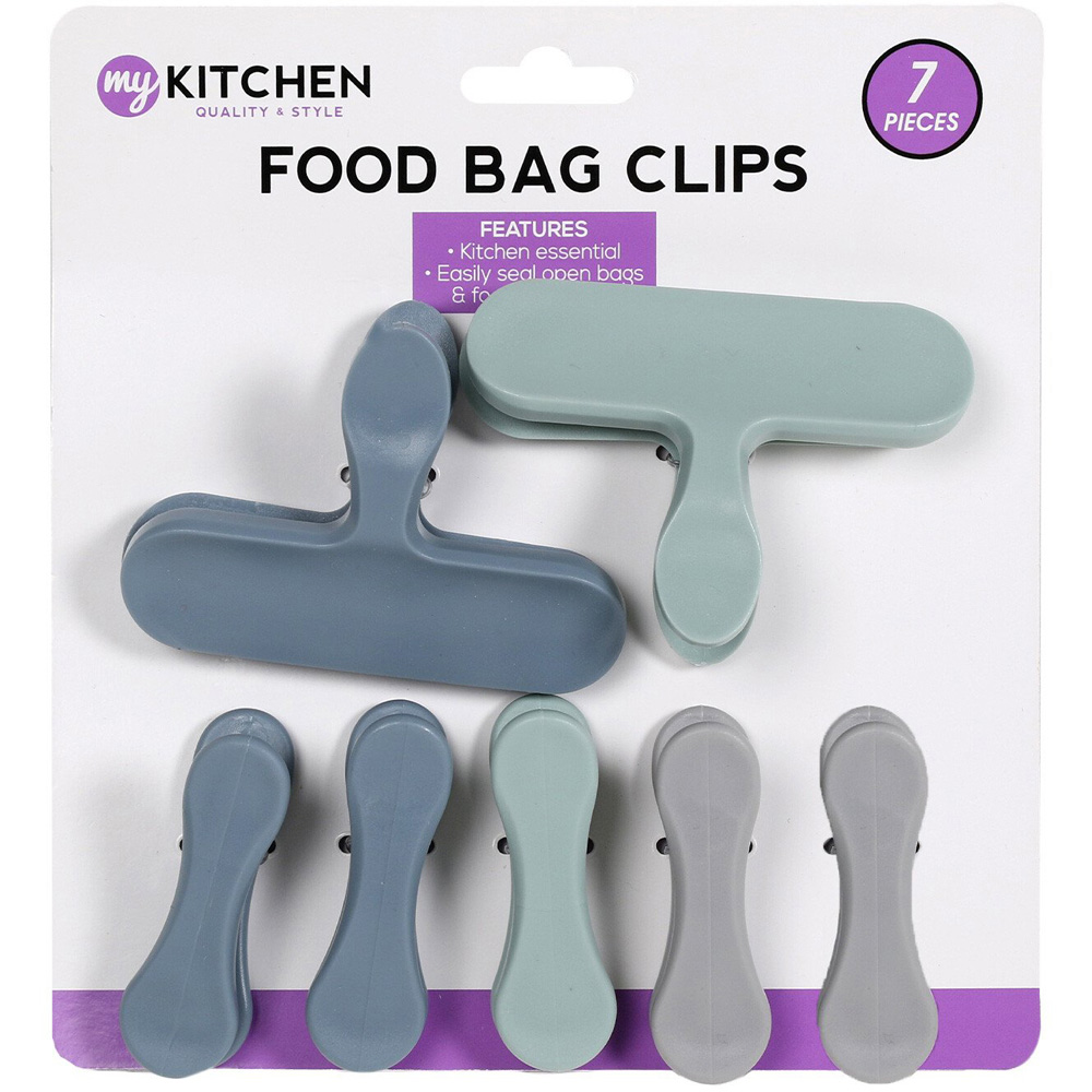 Pack of 7 Food Bag Clips | Wilko