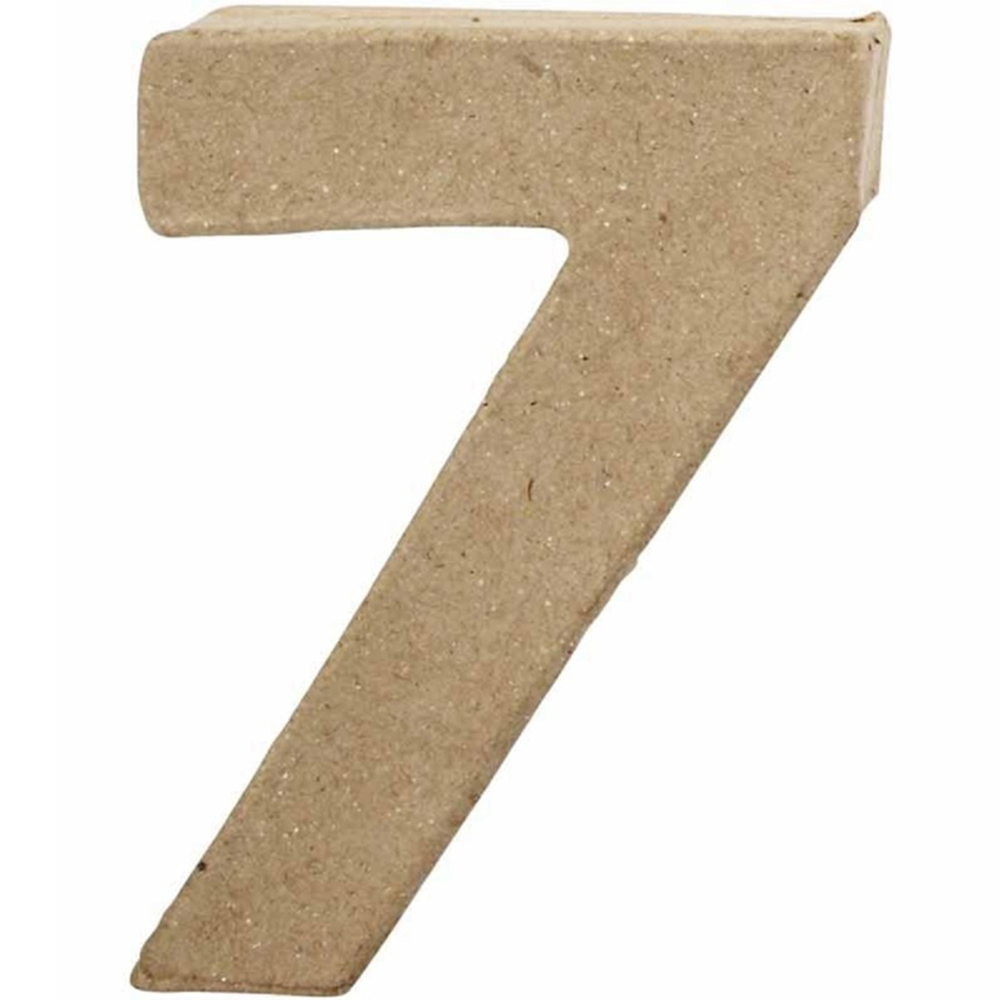 Papier Mache 3D Small Number - 7 | Wilko