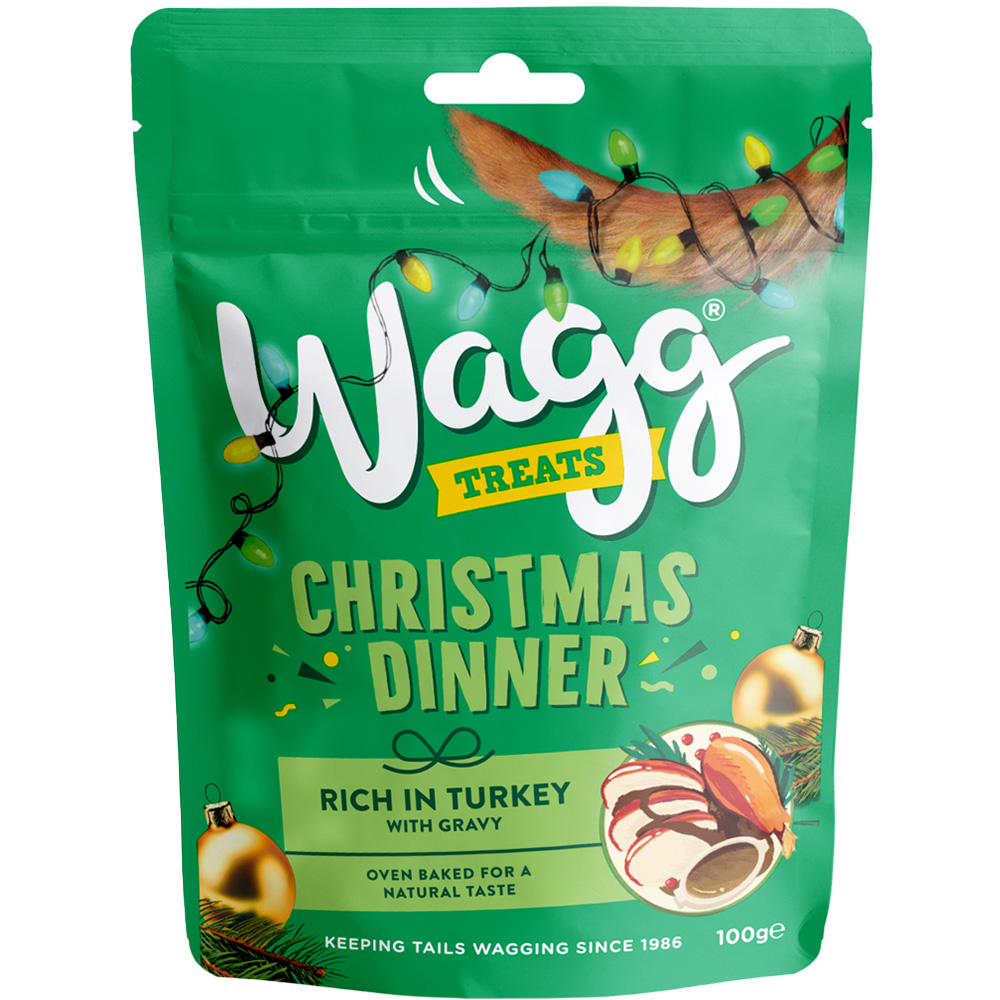 Wagg Christmas Dinner Dog Treats - 100g | Wilko