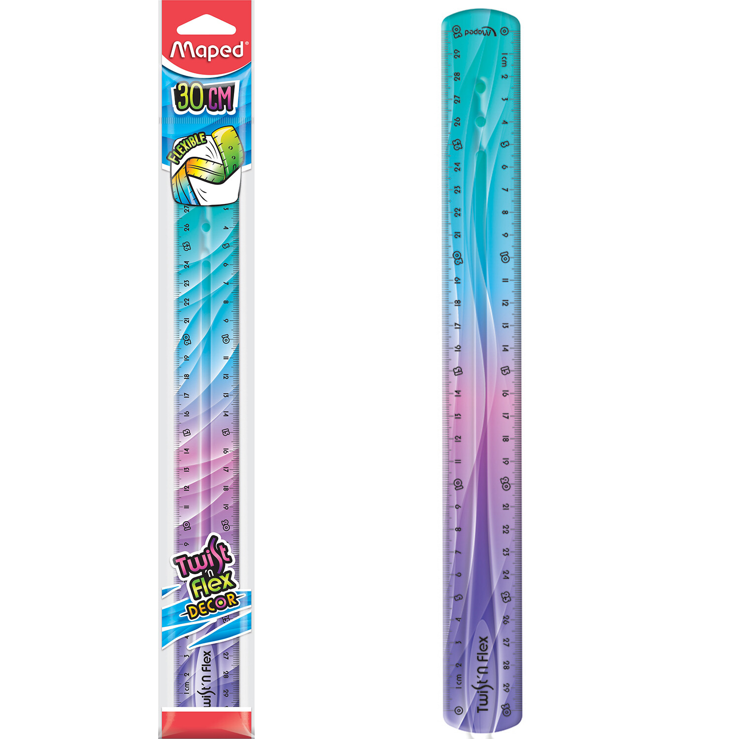 Maped 30cm Twist N Flex Decor Ruler | Wilko