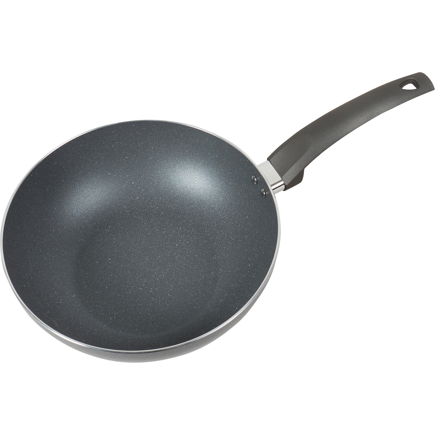 Marble Finish Wok - Black | Wilko