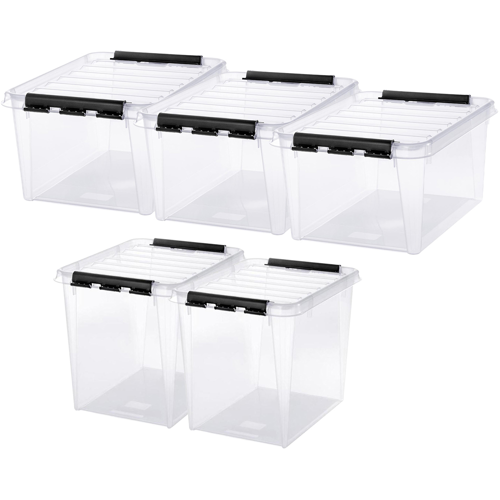 SmartStore Classic Clear Plastic Storage Box 5 Pack | Wilko