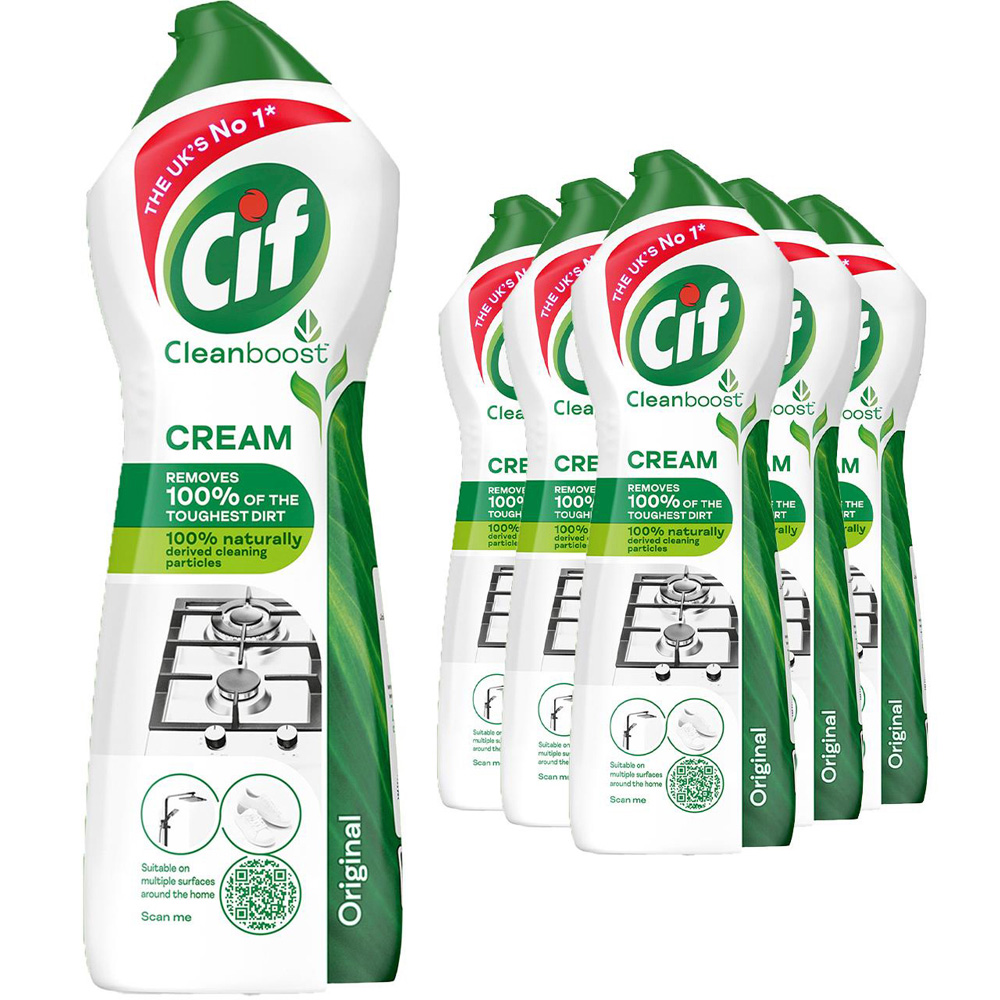 CIF Cleanboost Original Multipurpose Cleaner Cream 750ml 6 Pack | Wilko