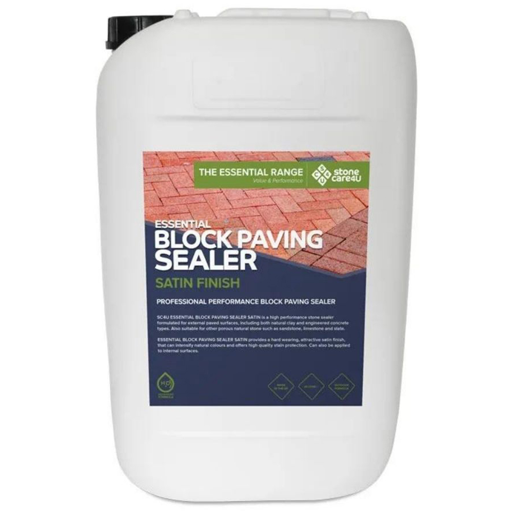 StoneCare4U Essential Satin Finish Block Paving Sealer 25L | Wilko