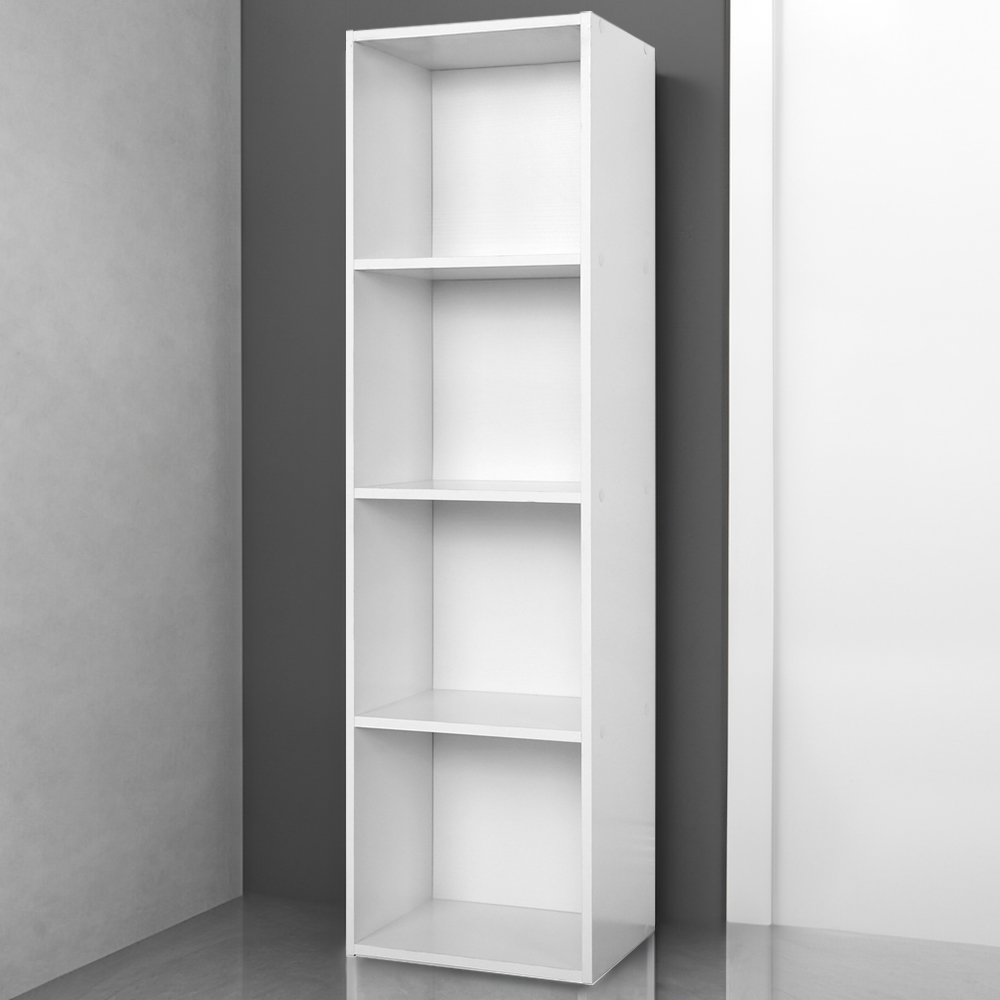 4 Shelf White Storage Shelf | Wilko