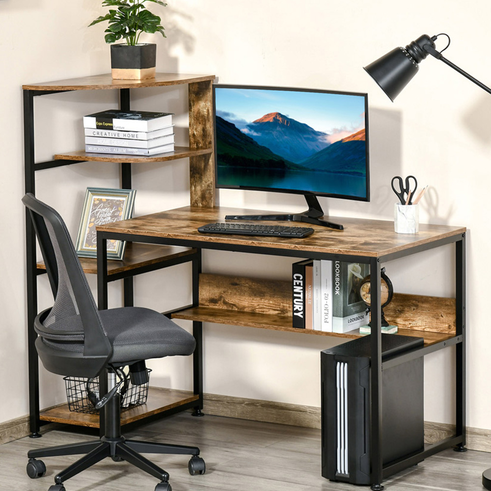Portland Computer Office Desk Brown | Wilko