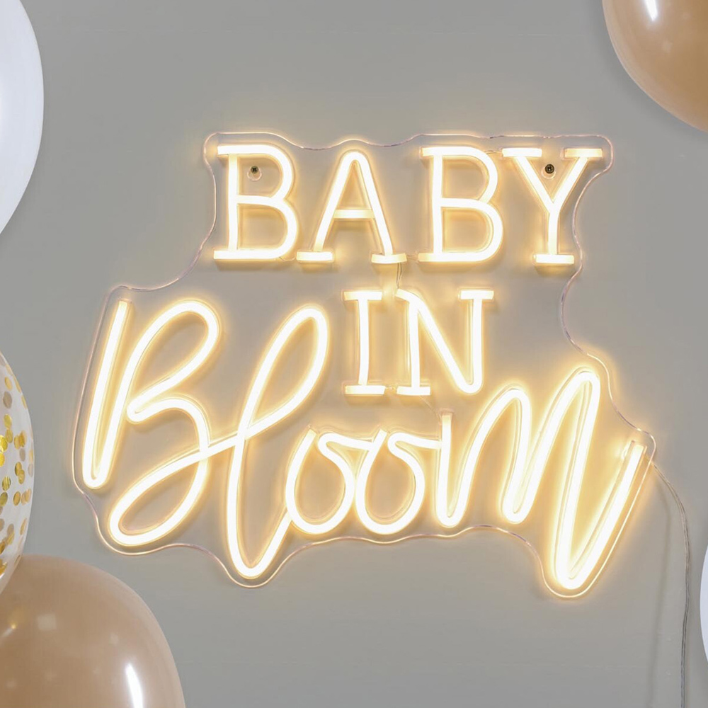 Baby In Bloom LED Neon Sign | Wilko