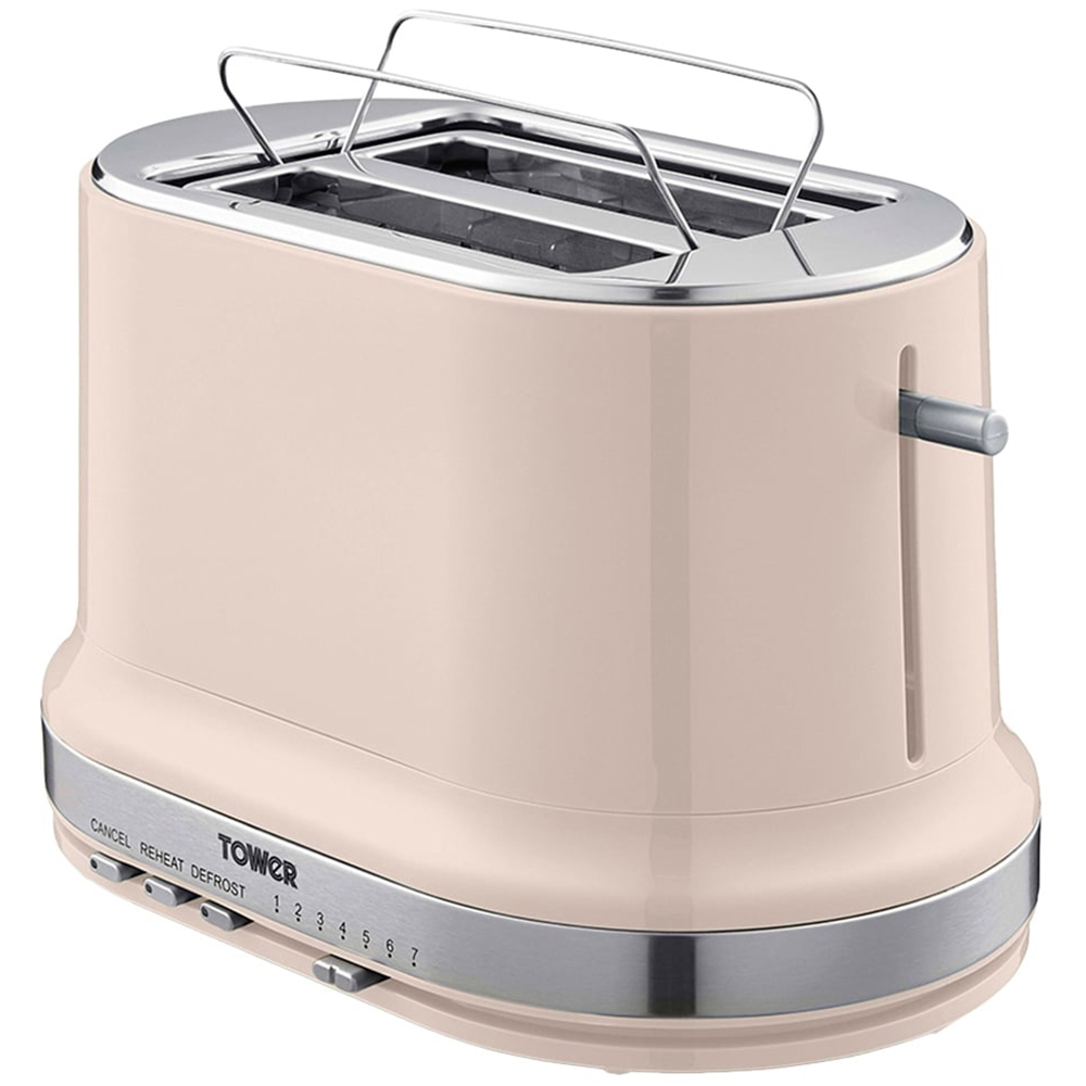 Tower T20043CHA Belle Cream 2 Slice Toaster 800W | Wilko