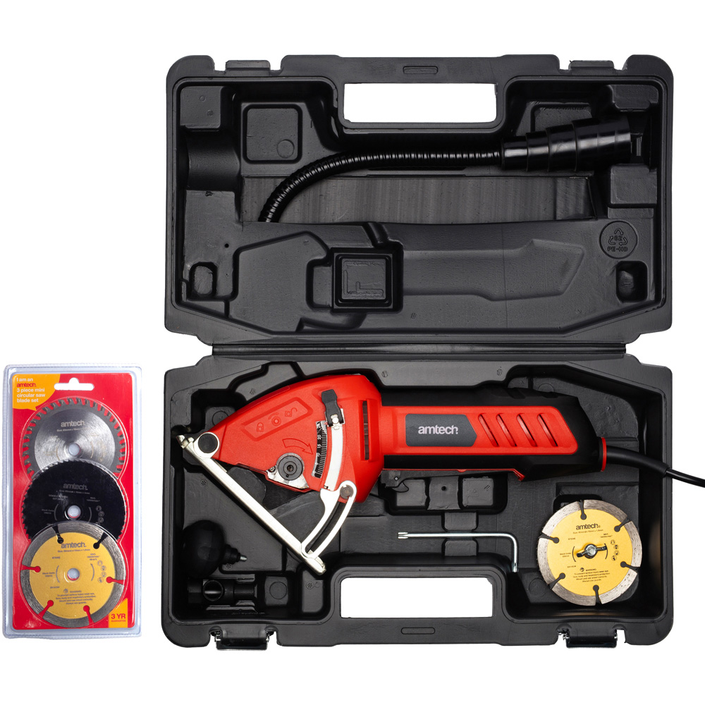Amtech V6140 Mini Circular Saw with V5010 Blade | Wilko