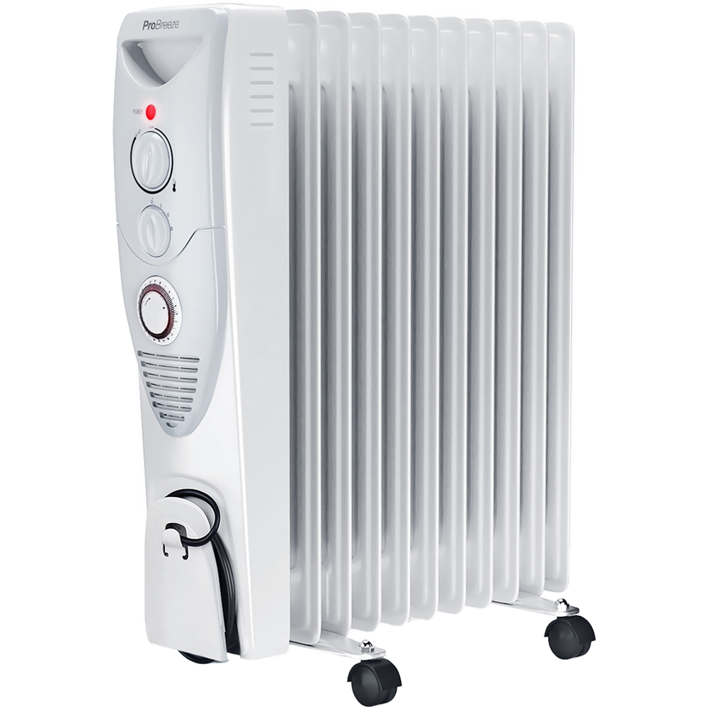 Pro Breeze 11 Fin Oil Filled Radiator 2500W | Wilko