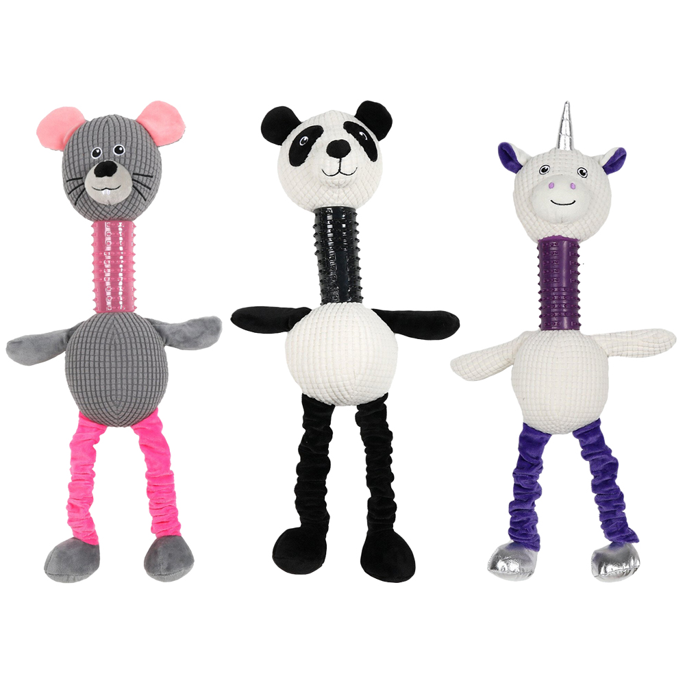 Single Clever Paws Textured Rubber Neck Dog Toy in Assorted styles | Wilko