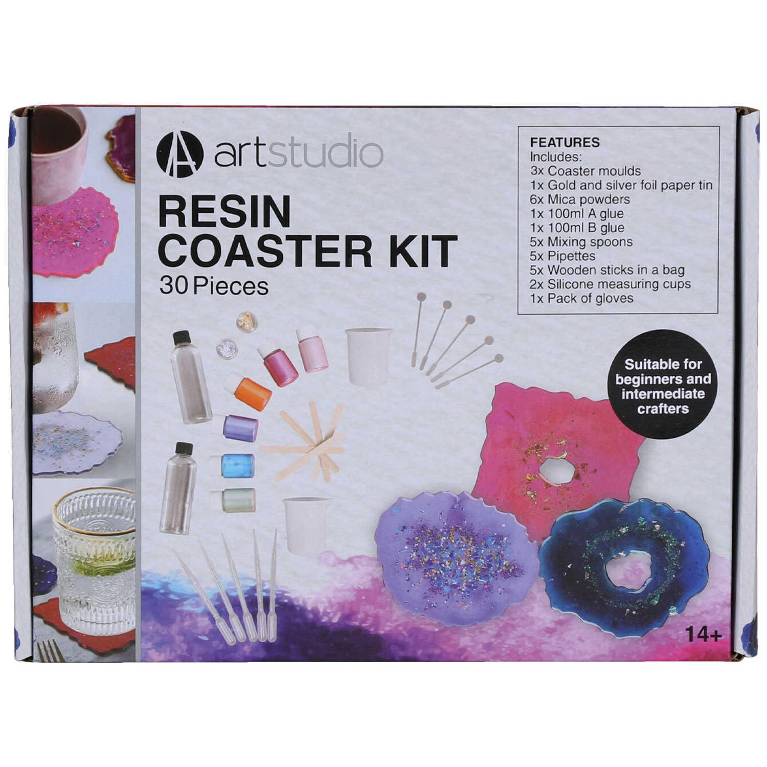 Art Studio Resin Coaster Kit | Wilko