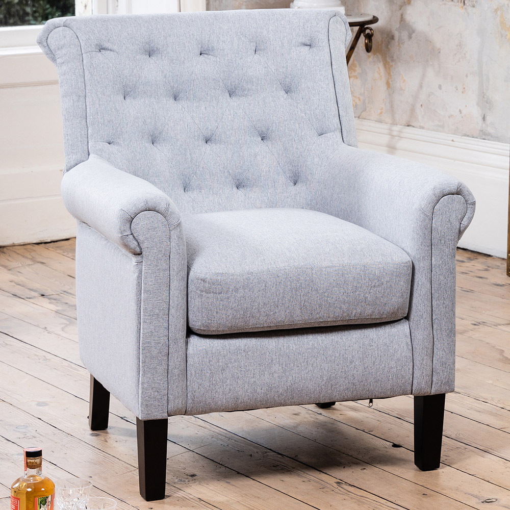Artemis Home Liberty Grey Accent Chair | Wilko