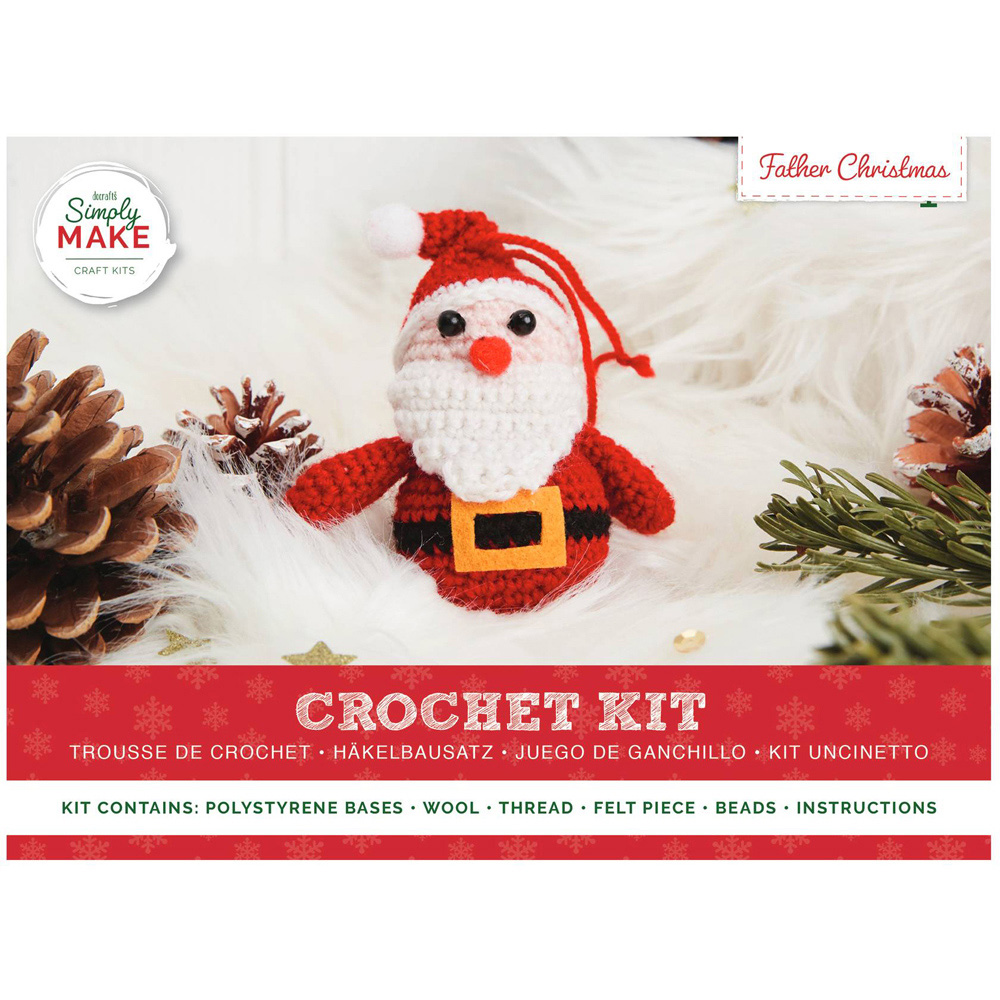 Simply Make Father Christmas Crochet Craft Kit | Wilko