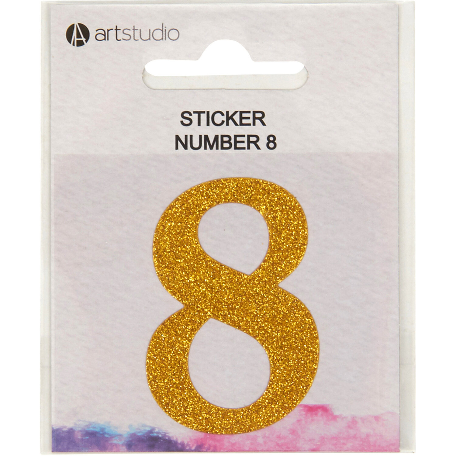 Art Studio Sticker Number - Gold / 8 | Wilko