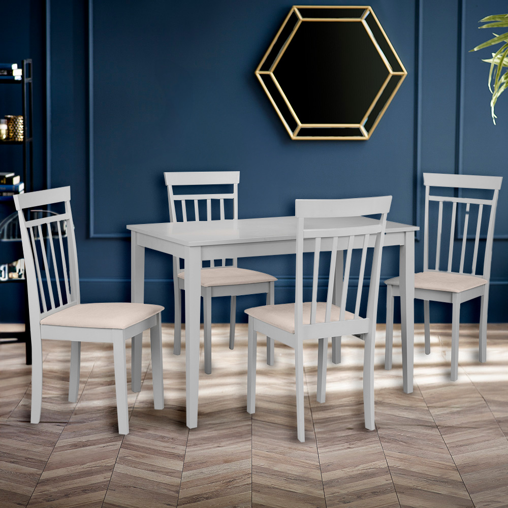 Julian Bowen Taku Coast 4 Seater Dining Set Grey | Wilko