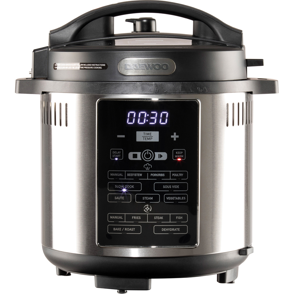 Daewoo SDA2621GE Black 6L 2 in 1 Air Fryer Pressure Cooker | Wilko