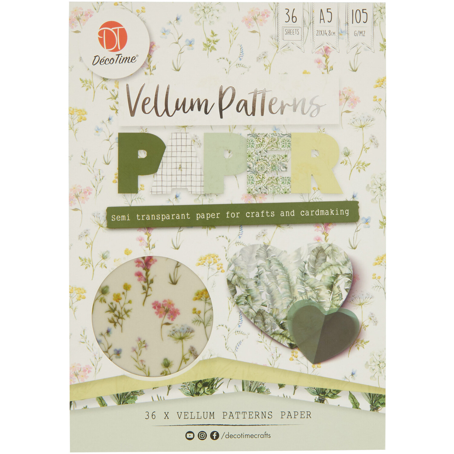 DecoTime Vellum Patterns Paper | Wilko