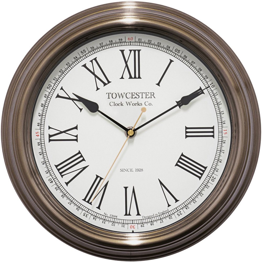 Acctim Redbourn Antique Gold Wall Clock | Wilko
