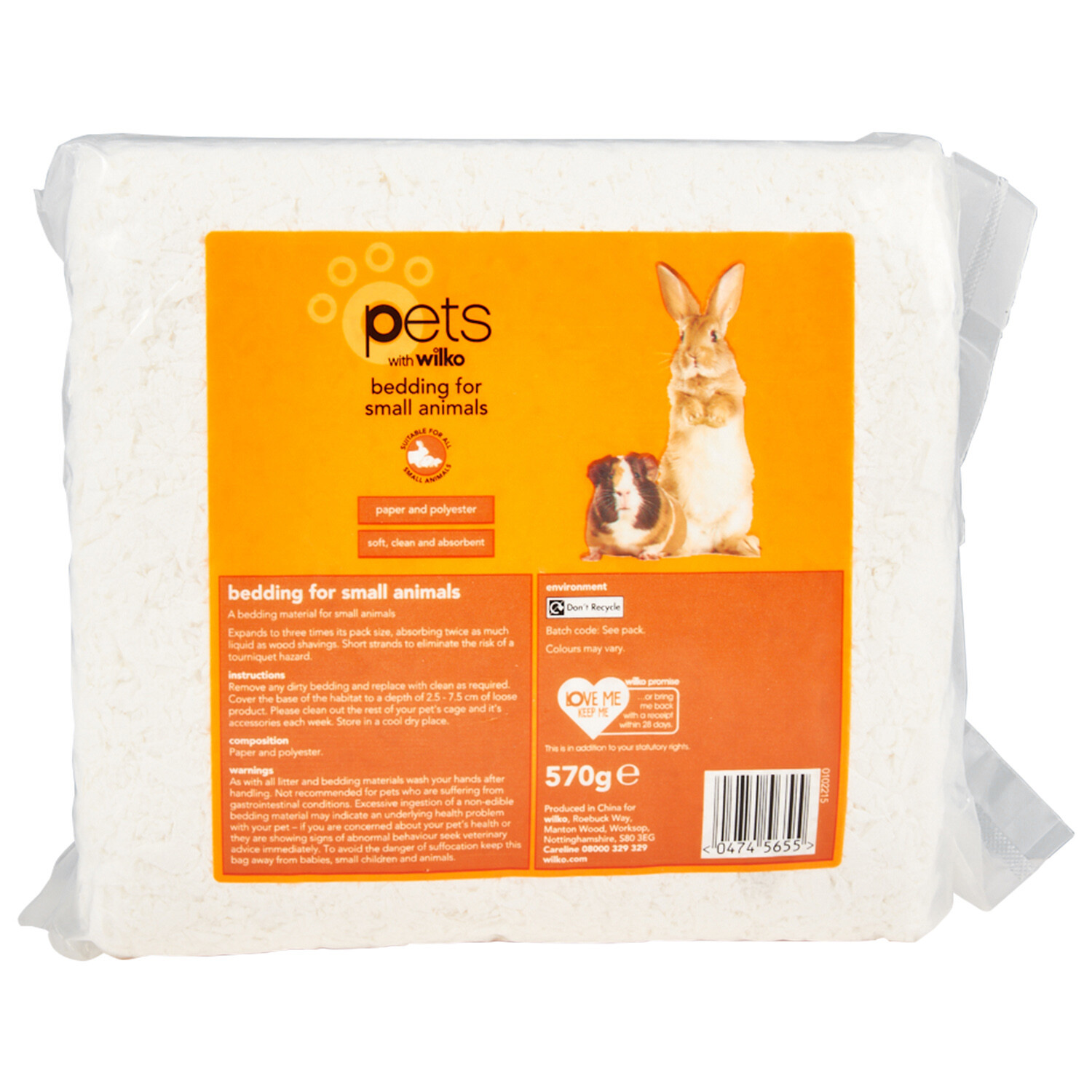 Small Animal Bedding - White | Wilko