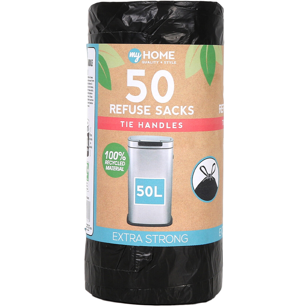 My Home Drawstring Refuse Sack 50L 25 Pack | Wilko