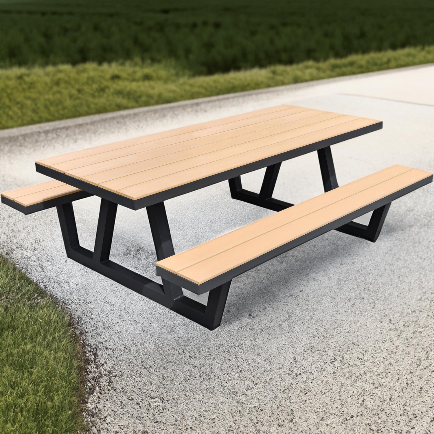 Suffolk 6 Seater Outdoor Bench Set with Table | Wilko