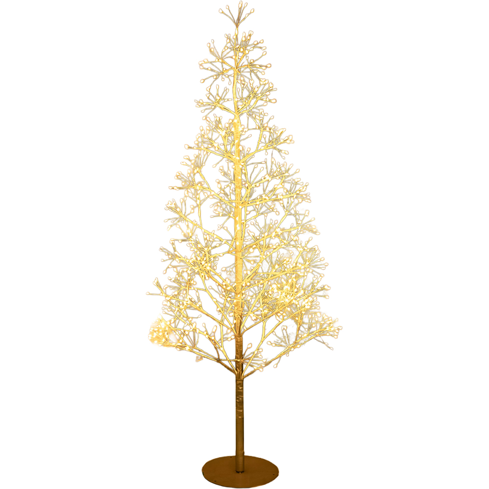 The Christmas Centre 1200 Warm White LED Pre-Lit Gold Wire Light-Up ...
