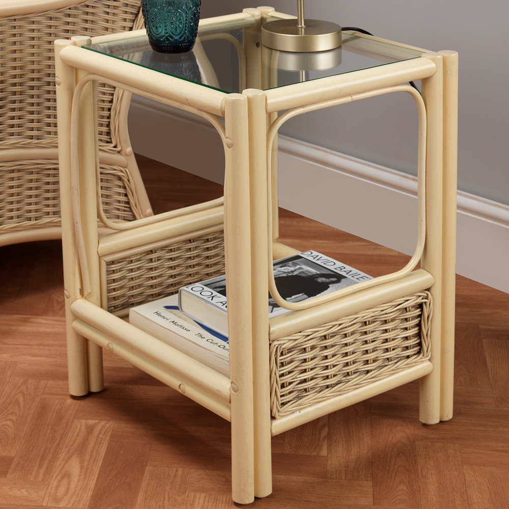 Desser Chelsea Natural Rattan Side Table | Wilko