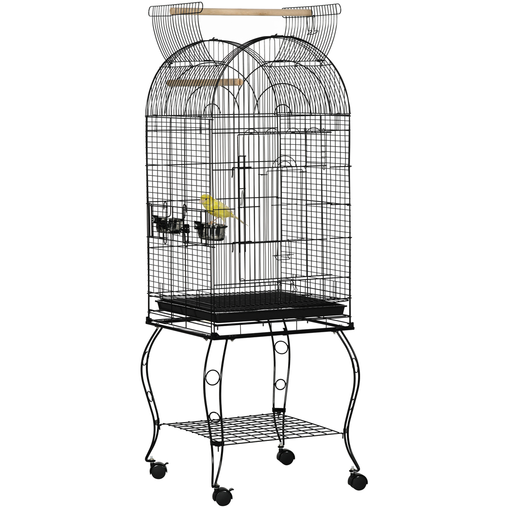 PawHut Black Bird Cage with Stand | Wilko