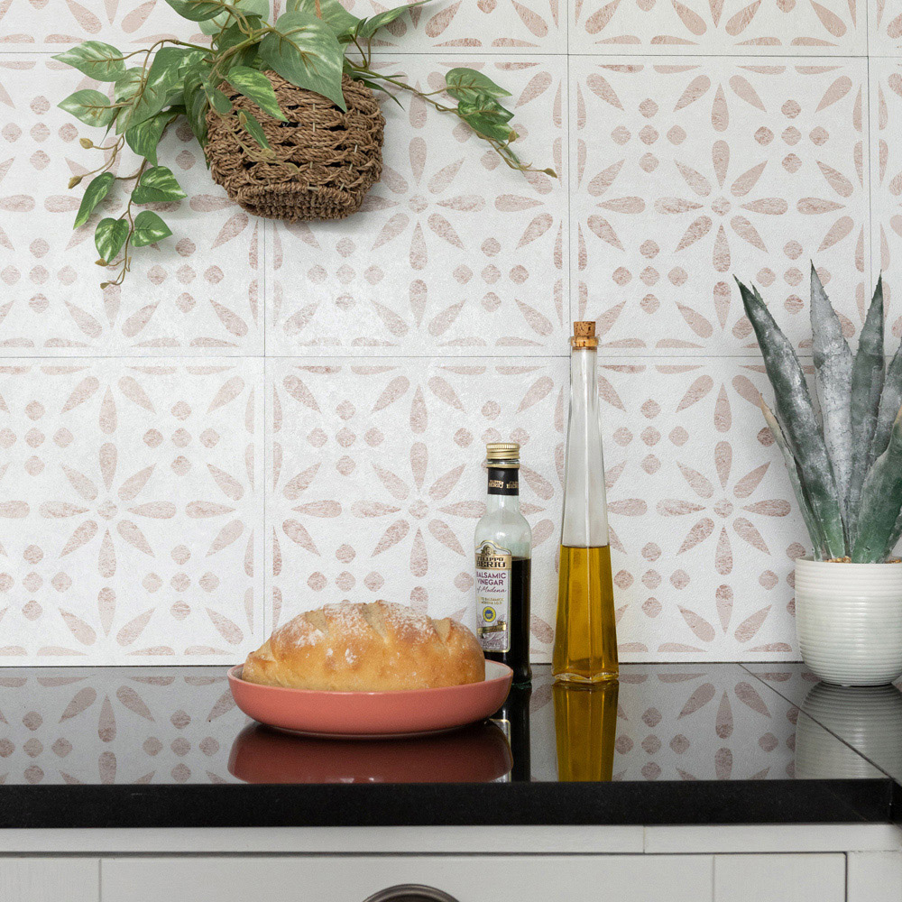 d-c-fix Vintage Flowers Sticky Back Vinyl Wall Tile 18 Pack | Wilko