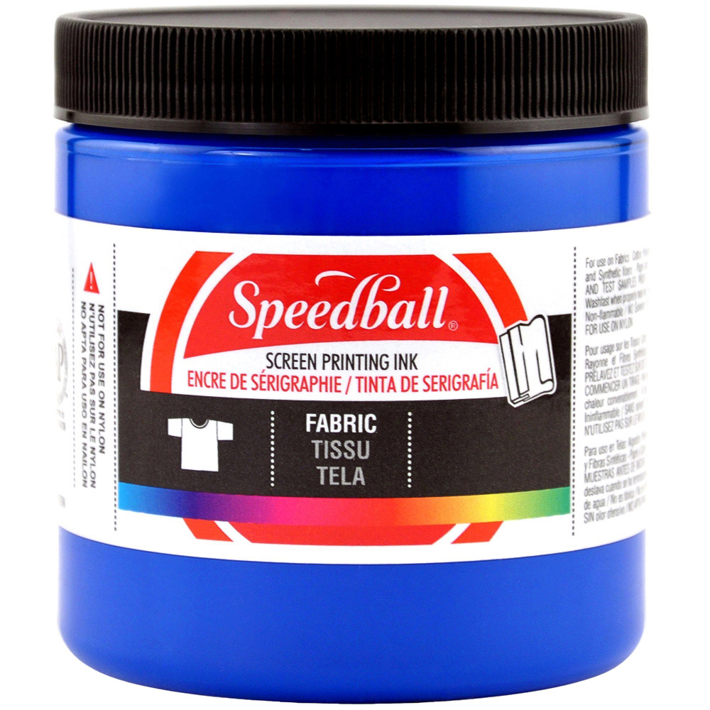 Speedball Blue Fabric Screen Printing Ink 236ml | Wilko