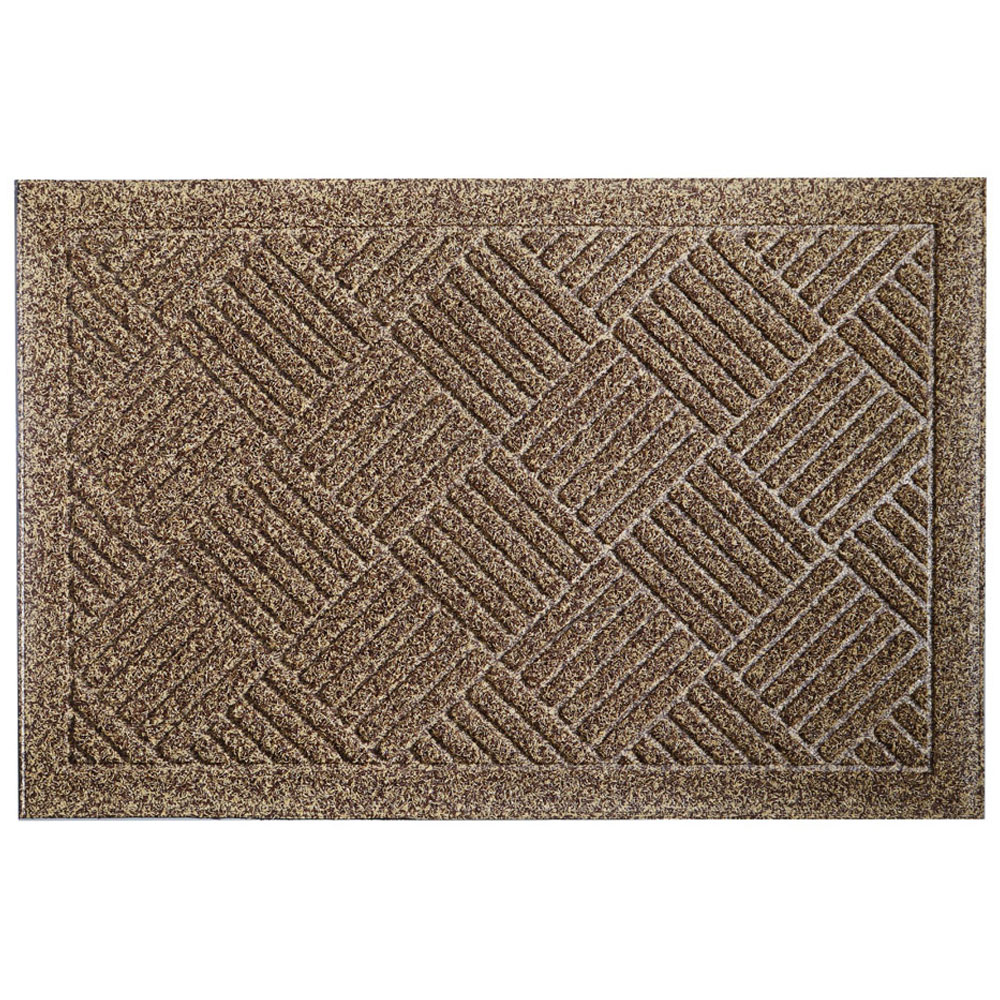 JVL Dirt Defender Beige Square Door Mat 40 x 60cm | Wilko