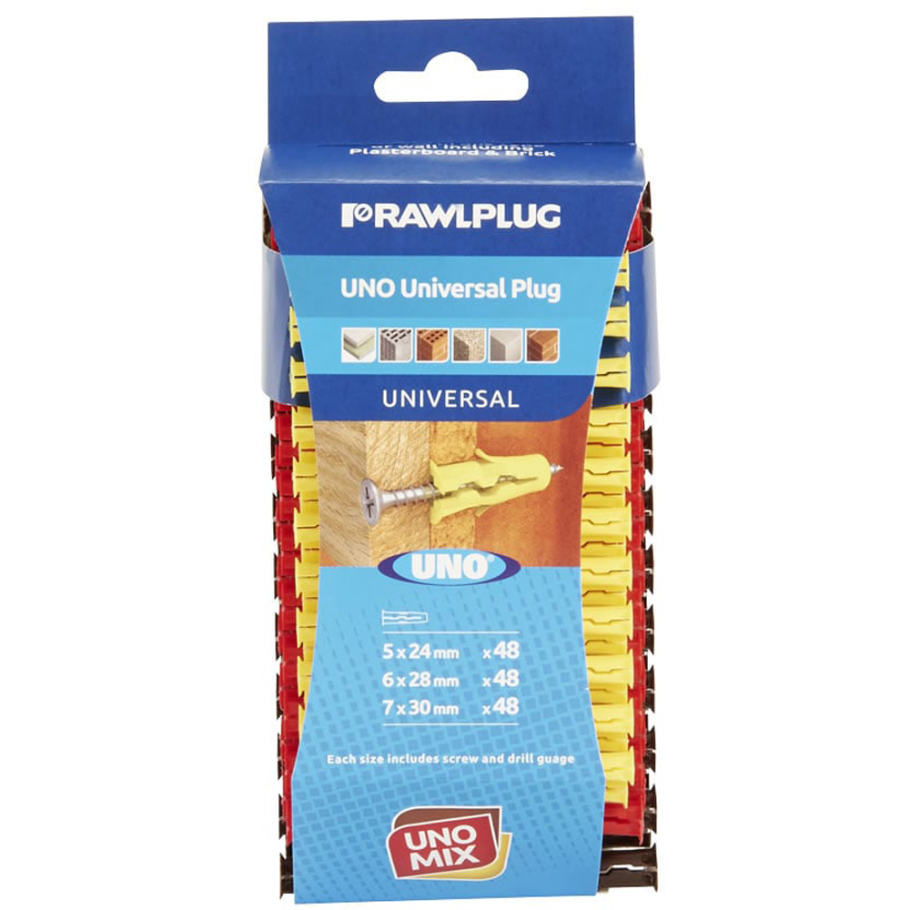 Rawlplug Universal Fixing Assorted Sizes 144 Pack | Wilko