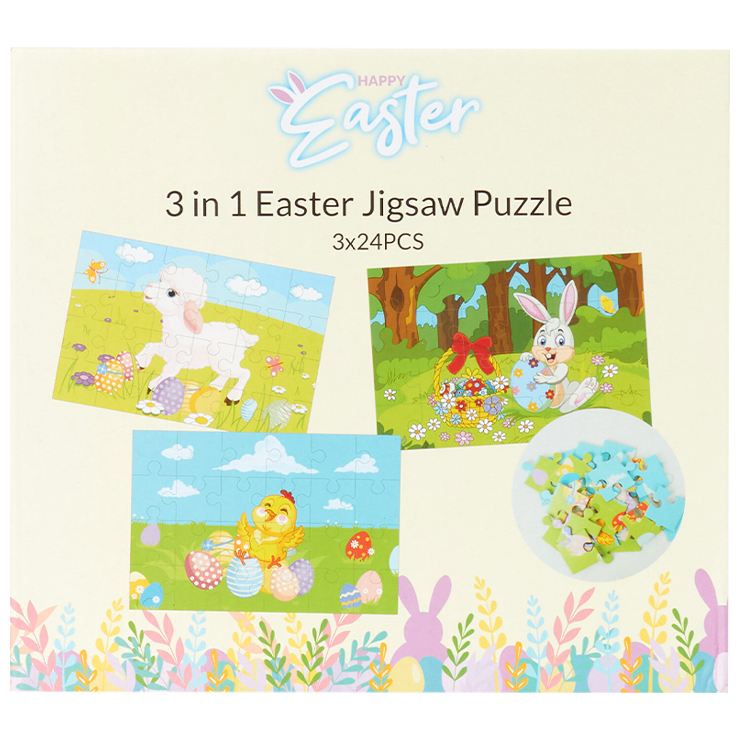 3-in-1 Easter Jigsaw Puzzle | Wilko