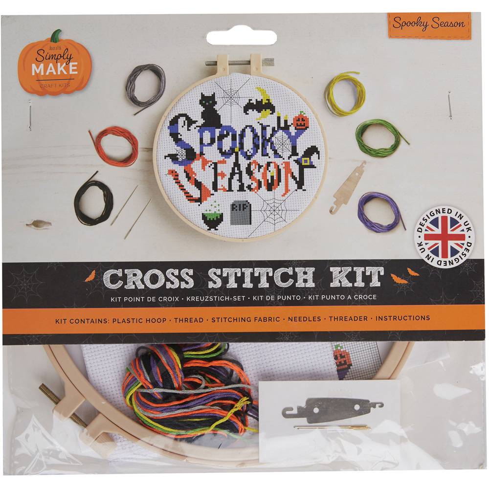 Simply Make Spooky Season Cross Stitch Craft Kit | Wilko