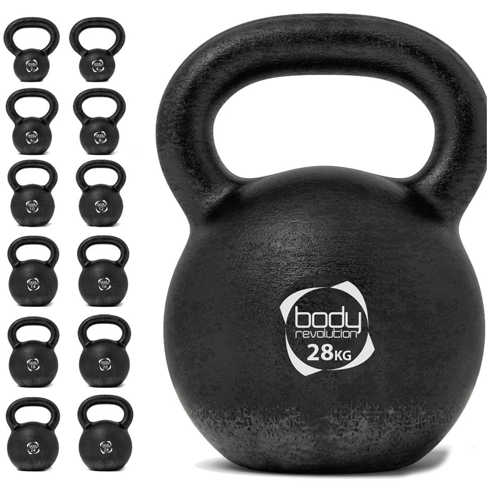 Body Revolution Cast Iron Kettlebell 28kg | Wilko