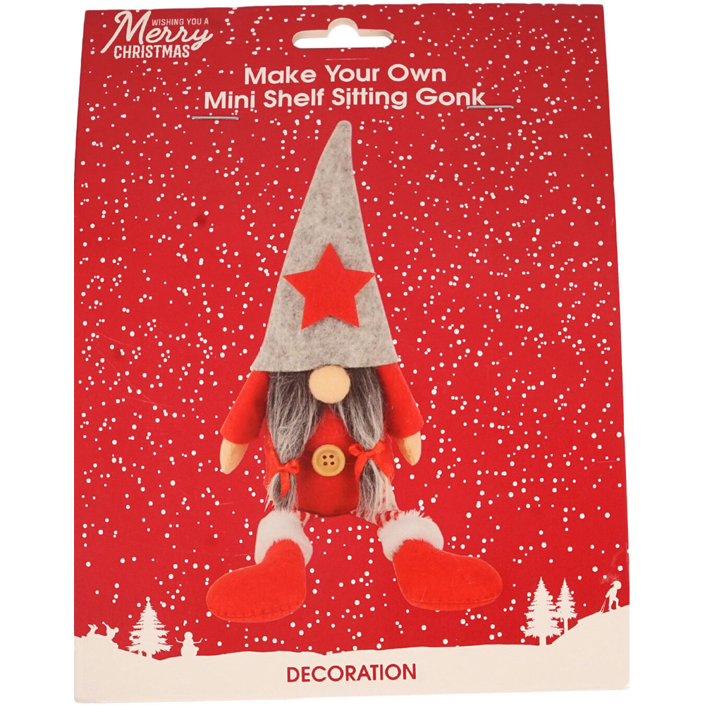 Make Your Own Mini Shelf Sitting Gonk - Red | Wilko