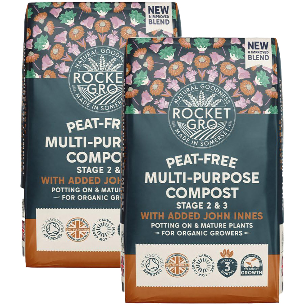 Thompson & Morgan Rocket Gro Multi-Purpose Compost Stage 2 and 3 40L 2 ...