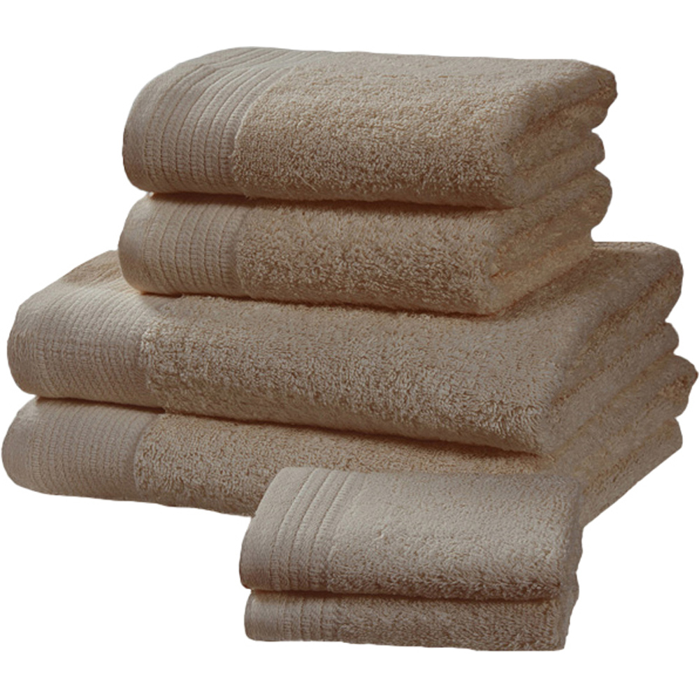 Rapport Home Chatsworth Super Soft 600gsm Combed Cotton Cream Hand Towel | Wilko